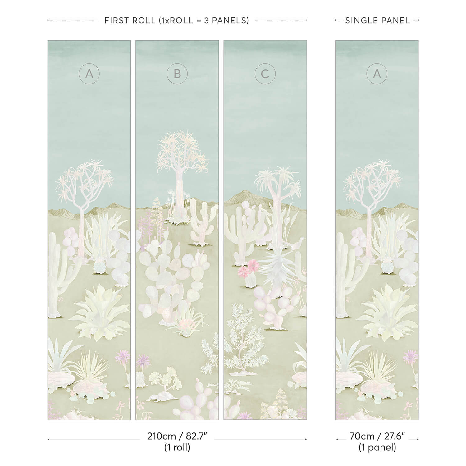 Desert Mural Wallpaper - Green Sand – Sian Zeng