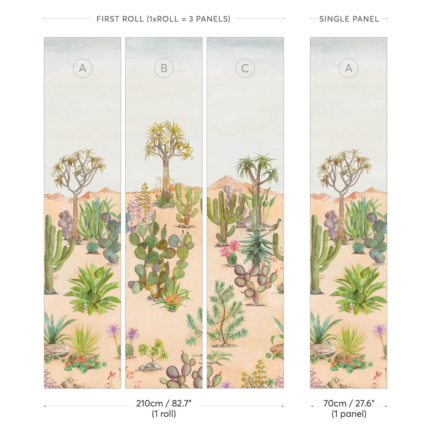 Desert Mural Wallpaper - Sand – Sian Zeng