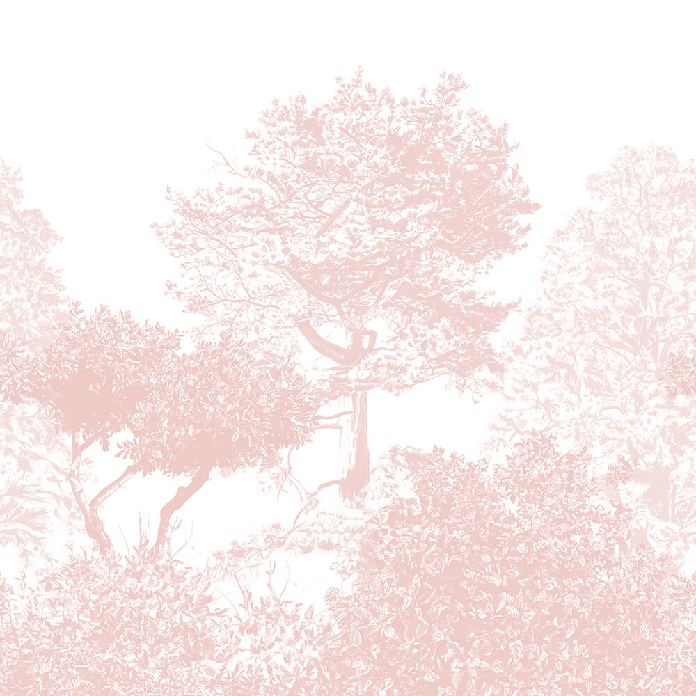 Hua Trees Mural Wallpaper - Pink – Sian Zeng